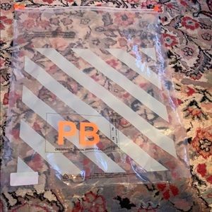 Bags | Off White Plastic Storage Bag | Poshmark